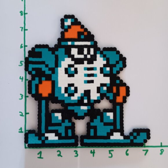 Perler, Megaman | Wall Decor | Perler Bead Art Of Blizzard Man From ...